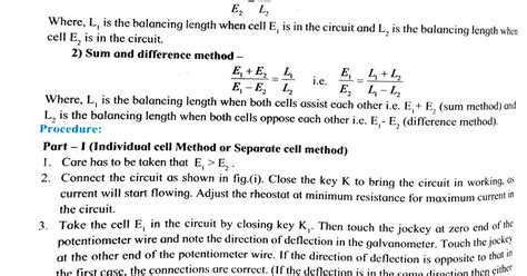 Physics Practical E E Using Potentiometer Experiment No Solution In PDF Class Th