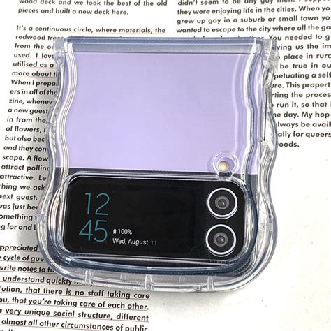 Z플립6입고 몽글 웨이브 물결 투명 갤럭시 Z플립 케이스 에이블리