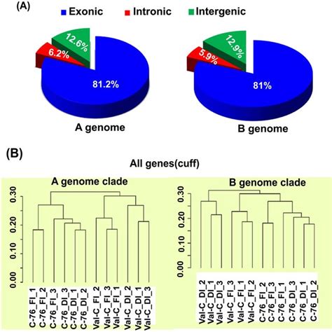 mapping statistics and dendrogram showing correlation among the