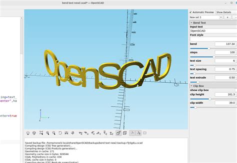 D Part Design With OpenSCAD Bending Text Part