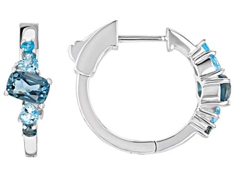 London Blue Topaz Rhodium Over Silver Earrings 2 74ctw Rst986 Jtv