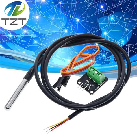 Ds18b20 Temperature Sensor Module Kit Waterproof 100cm Digital Sensor Cable Stainless Steel