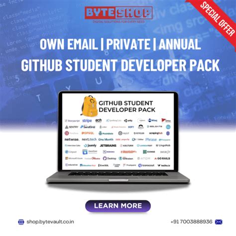 GitHub Student Developer Pack Year Access Instant Email Delivery