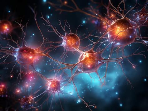 Premium Ai Image Neural Cell Neurons Connecting The Brain Generative Ai