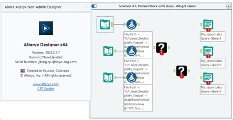 error outputting different data sets into differen alteryx community