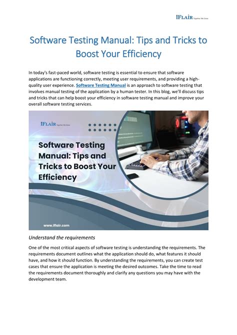 ppt software testing manual tips and tricks to boost your efficiency powerpoint presentation