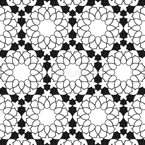 Abstract Seamless Pattern With Abstract Geometric Style Repeating Sample Figure And Line Stock