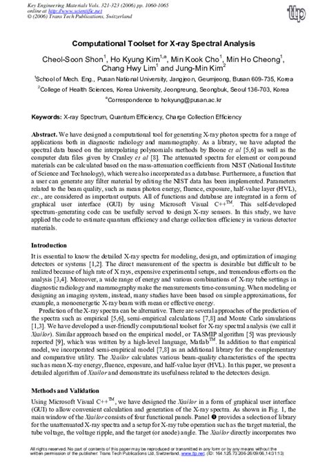 pdf computational toolset for x ray spectral analysis