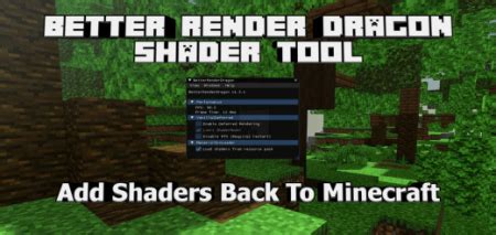 Better Renderer Shader RTX Tool Minecraft Texture Pack Addon