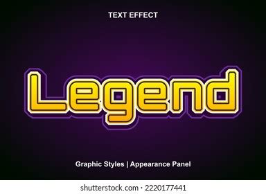 Legend Text Effect Graphic Style Editable Stock Vector Royalty Free 2220177441 Shutterstock
