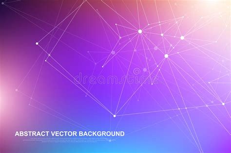 Abstract Plexus Background With Connected Lines And Dots Plexus Geometric Effect Big Data With