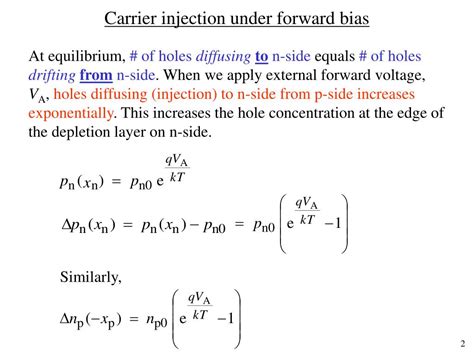 Ppt Chapter 6 2 Carrier Injection Under Forward Bias Powerpoint Presentation Id3113475