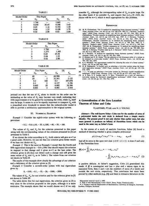 Pdf A Generalization Of The Zero Location Theorem Of Schur And Cohn
