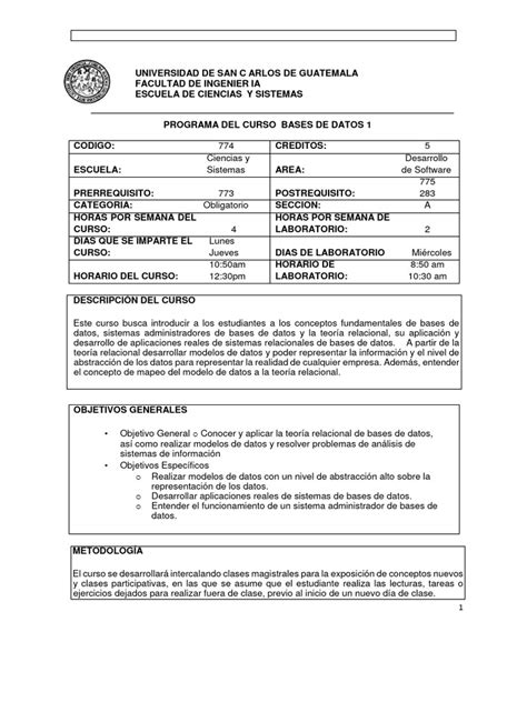 774 Bases De Datos 1 Pdf Bases De Datos Sql