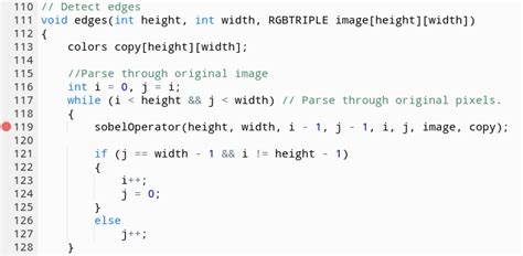 My Edges Function Pset 4 Filter More Keeps Returning A Stack