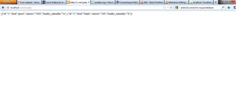 Android Cannot Parse Json Data From Mysql Database Stack Overflow