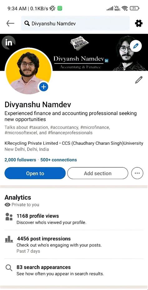 Divyanshu Namdev On Linkedin 2000connection Achievement Linkedin