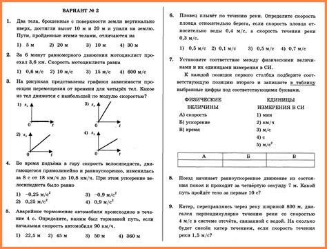 Физика 9 Перышкин КР-1 В2 . Контрольная с ответами