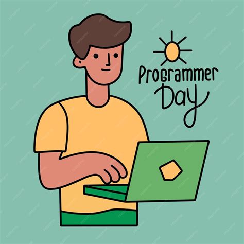 Premium Vector Programmer Day Banner Handwriting Programmer Day Inscription Short Phrase Hand