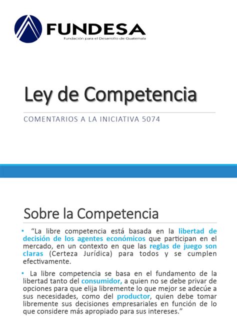 Ley De Competencia Fundesa Pdf Mercado Economía Los Consumidores