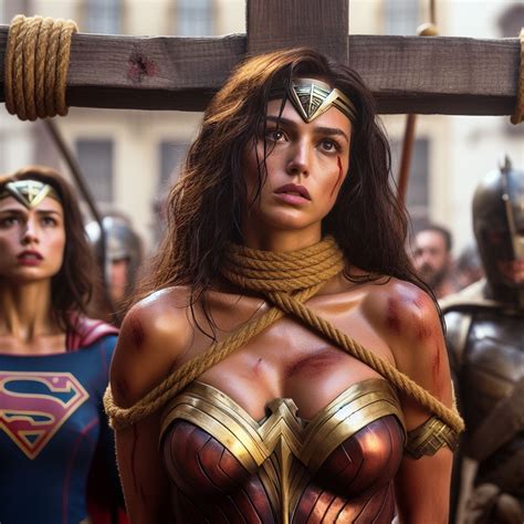 Wonderwoman defeated on the cross by Gardenia76 on DeviantArt