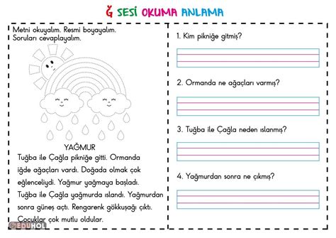 Sesi Okuma Anlama Eduhol Ders Videolar Zle Online Test Z Etkinlik Ndir