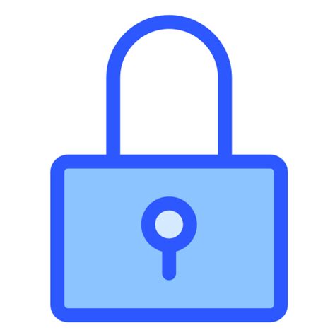 padlock generic blue icon