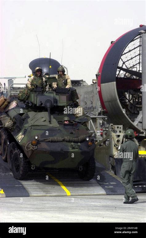 Us Navy A Member Of Assault Craft Unit Five Acu 5 Directs A U S