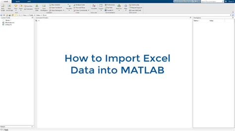 How To Import Data From Excel To Matlab