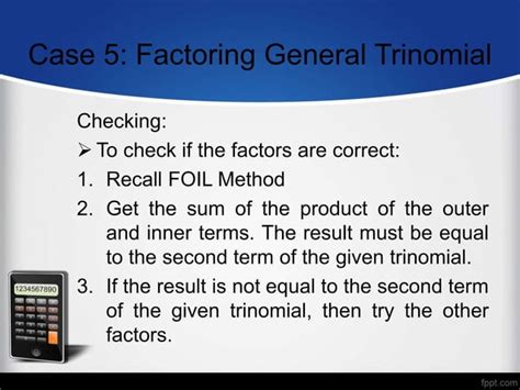 Factoring General Trinomial Ppt