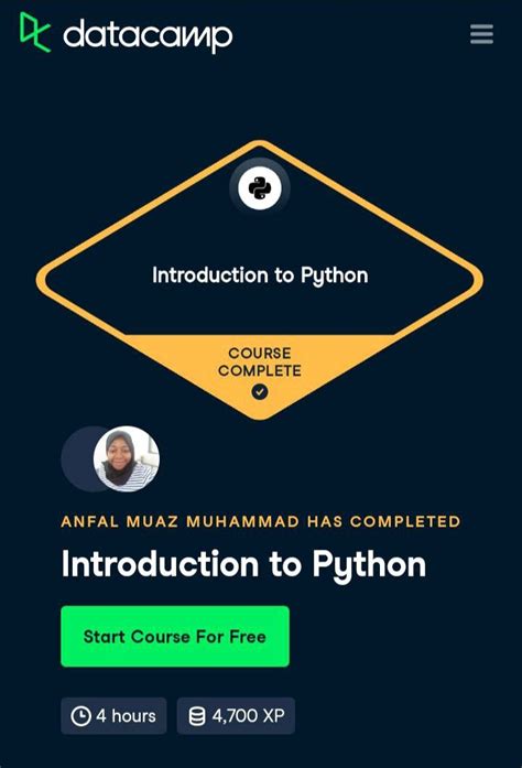 anfal muaz muhammad on linkedin python datacamp dataanalysis