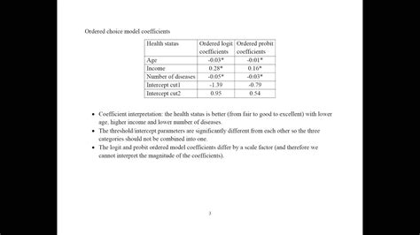 Ordered Probit And Logit Models Example Youtube