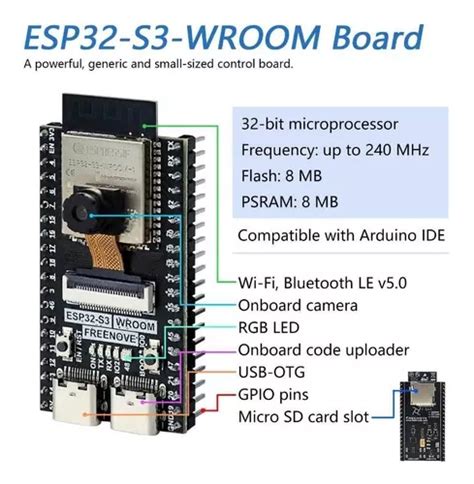 Tarjeta Freenove Esp32 Wrover Camara Ov2640 Memoria Sd En Venta En