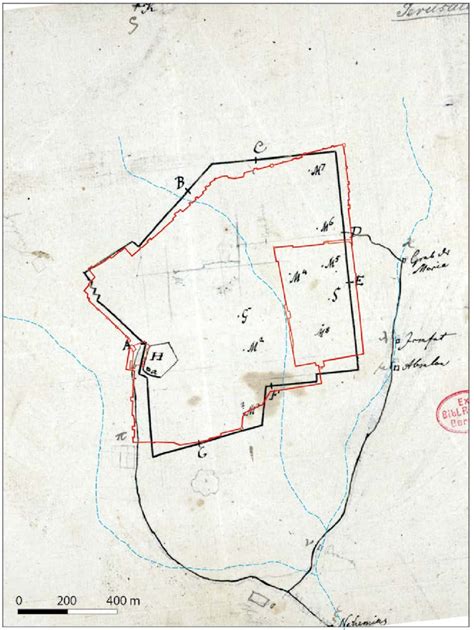 Map Analysis Of Westphals Sketch No 1 The Red Line Shows The Actual