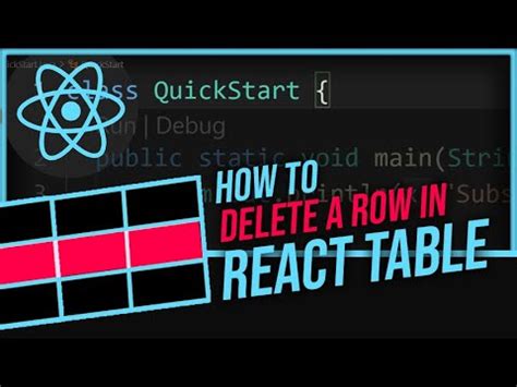 How To Delete Row From Dynamic React JS Table On Button Click Reactjs Coding Frontend YouTube