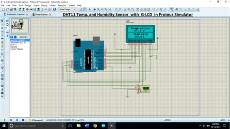 Simulate Dht11 Humidity Sensor With Glcd In Proteus