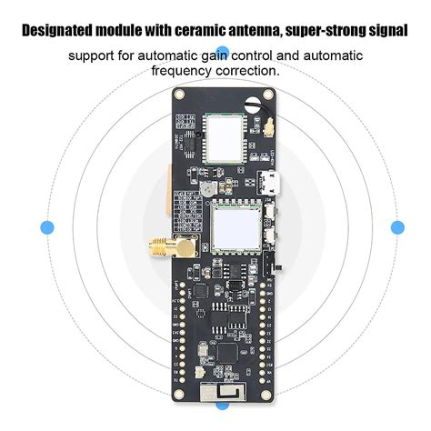 For Lilygo Tbeam Esp32 Lora 433mhz Wireless Rev1 Wifi Gps Module Board With Battery Base