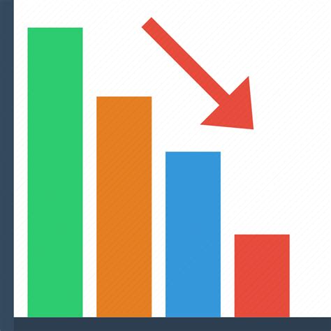 Bar Chart Down Decrease Arrow Report Analystic Icon Download On Iconfinder