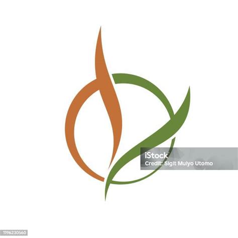 원 링 로고 템플릿 일러스트 디자인의 추상 잎 벡터 Eps 10 로고에 대한 스톡 벡터 아트 및 기타 이미지 로고 초원