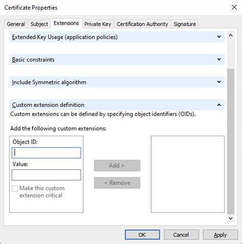 Manually Injecting A Sid In A Certificate Qandd Security