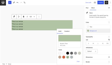 Verse Block Documentation
