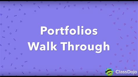 How To Use Portfolio On Class Dojo