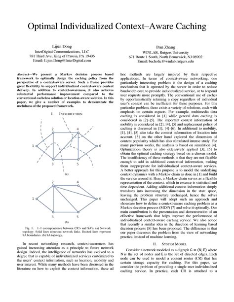 optimal individualized context aware caching