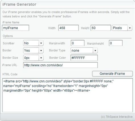Living Online IFrame Generator