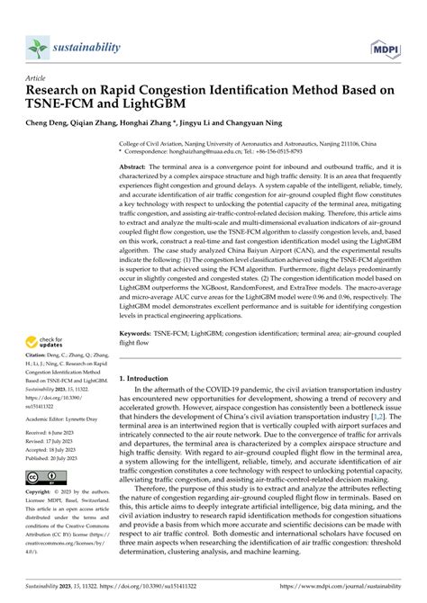 pdf research on rapid congestion identification method based on tsne
