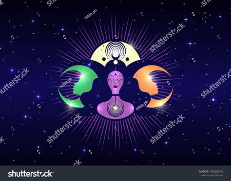 Woman Wicca Mother Earth Symbol Sexual Stock Vector Royalty Free Shutterstock