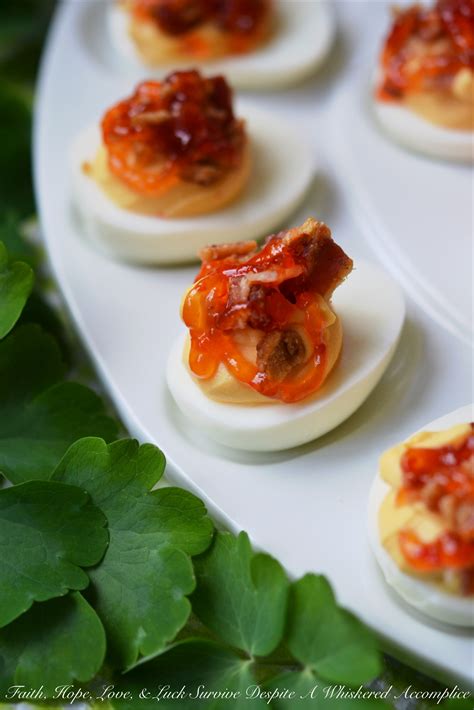 Southern Red Pepper Jelly Deviled Eggs