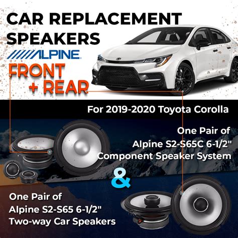 Car Speaker Replacement Fits 2019 2020 For Toyota Corolla 12 Volts Expert
