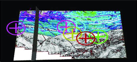 Fault Interpreted Extract On Seismic Semblance Map Showing Bright Spots Download Scientific