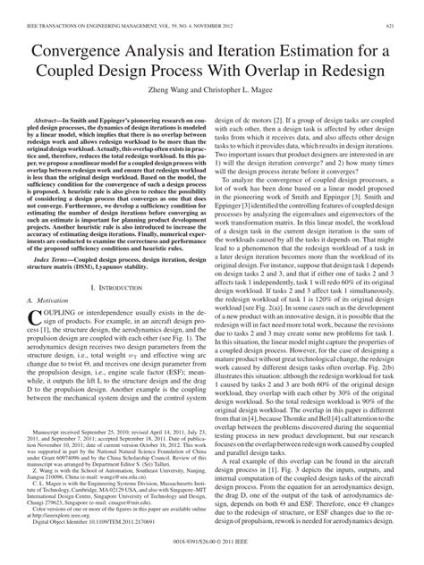 Pdf Convergence Analysis And Iteration Estimation For A Coupled